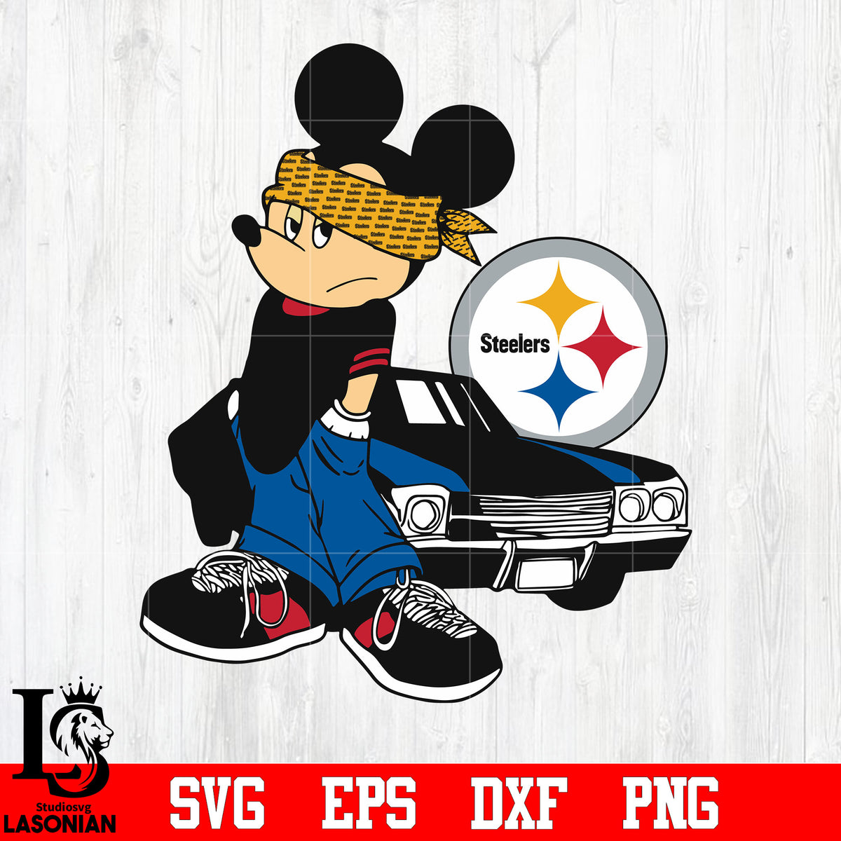 Pittsburgh Steelers Mickey Mouse svg eps dxf png file – lasoniansvg