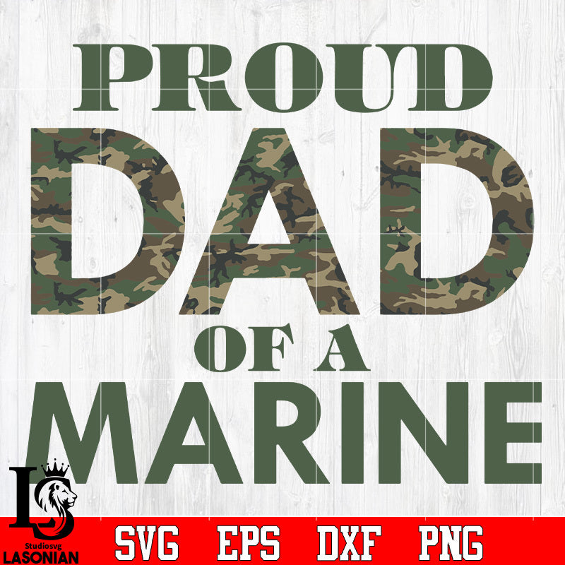 Proud Dad Of A Marine svg eps png dxf file – lasoniansvg