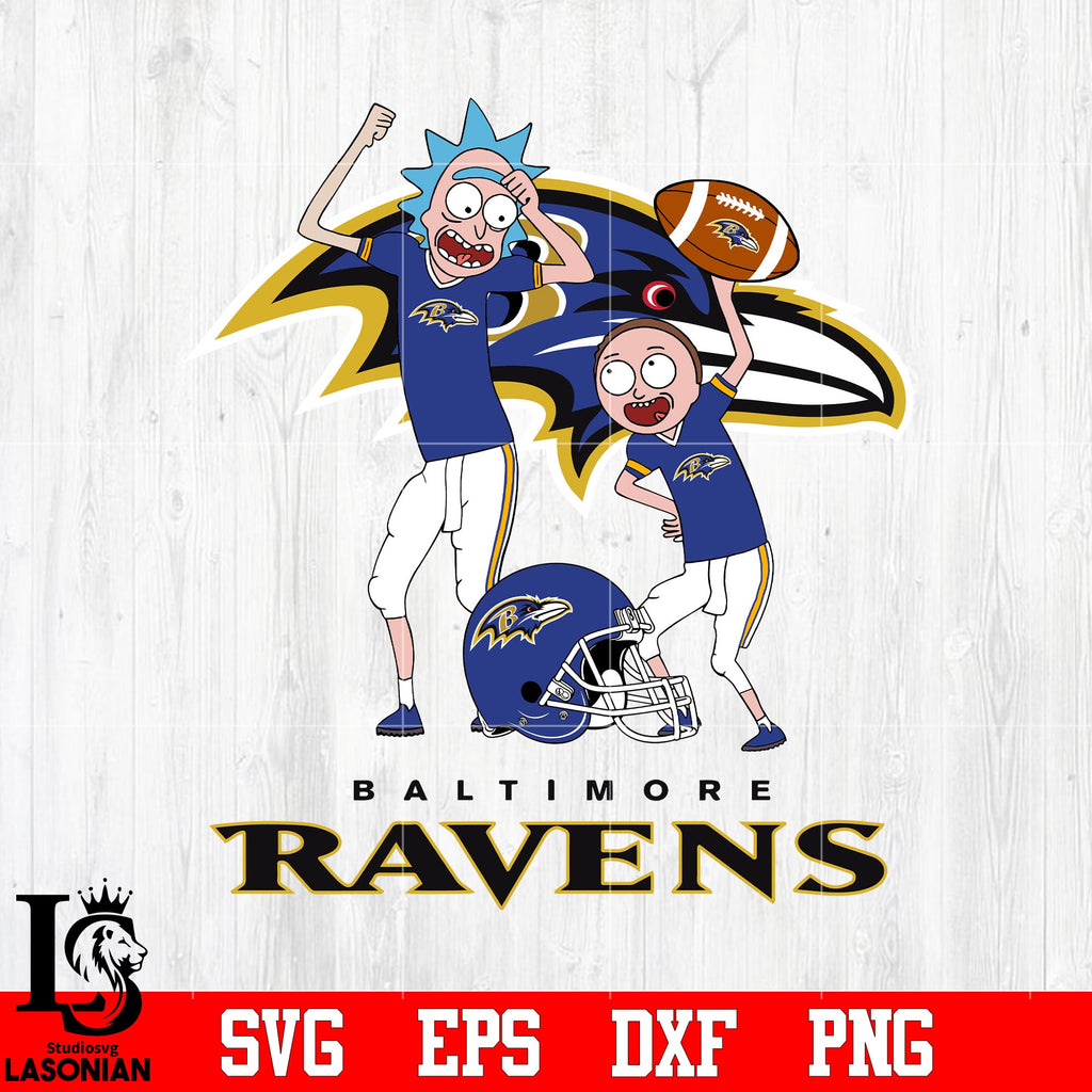 Rick and Morty Baltimore Ravens svg eps dxf png file – lasoniansvg