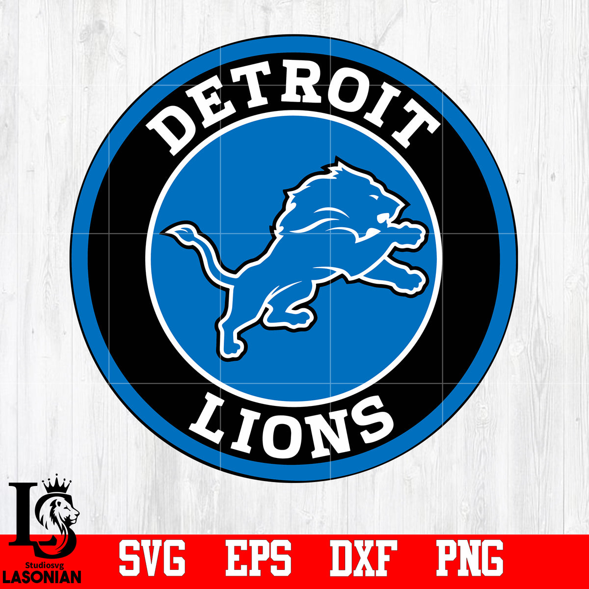 Round Detroit Lions svg,eps,dxf,png file – lasoniansvg