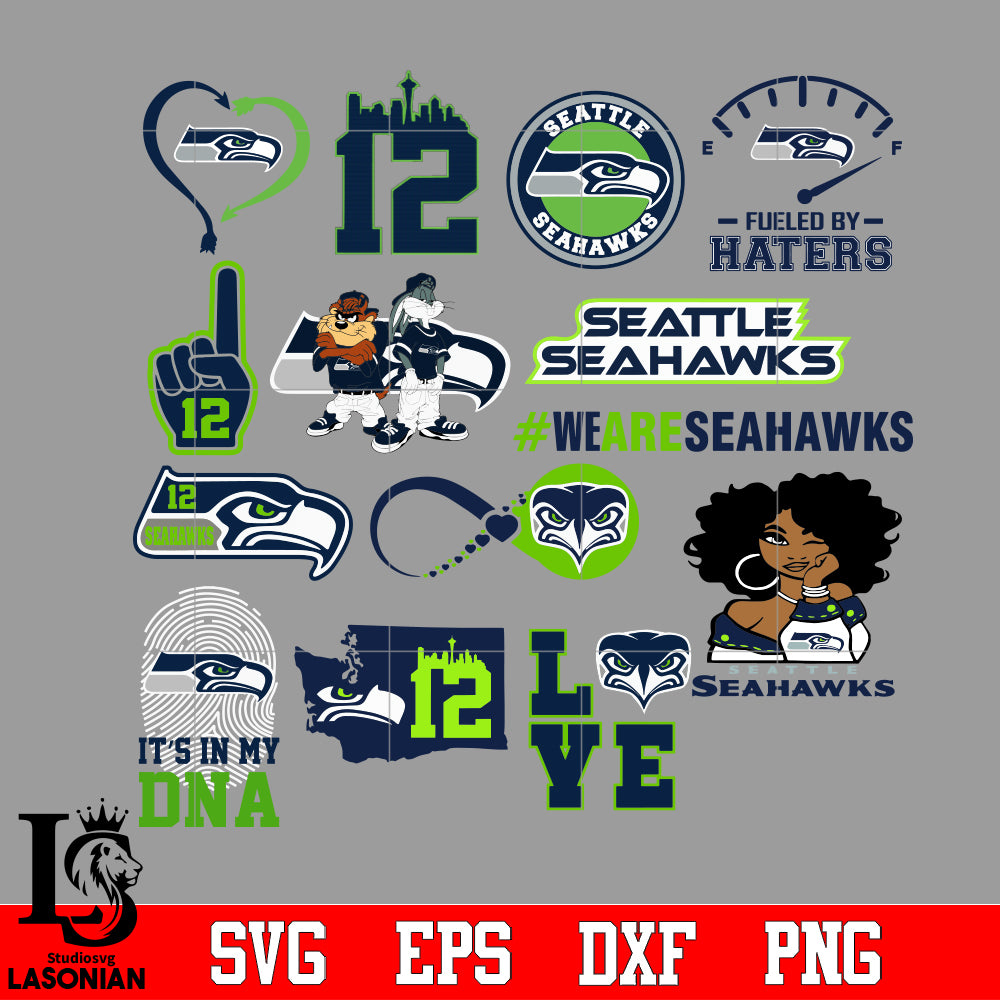 Seattle Seahawks Bundle, bundle Nfl, Bundle sport Digital Cut Files Sv ...