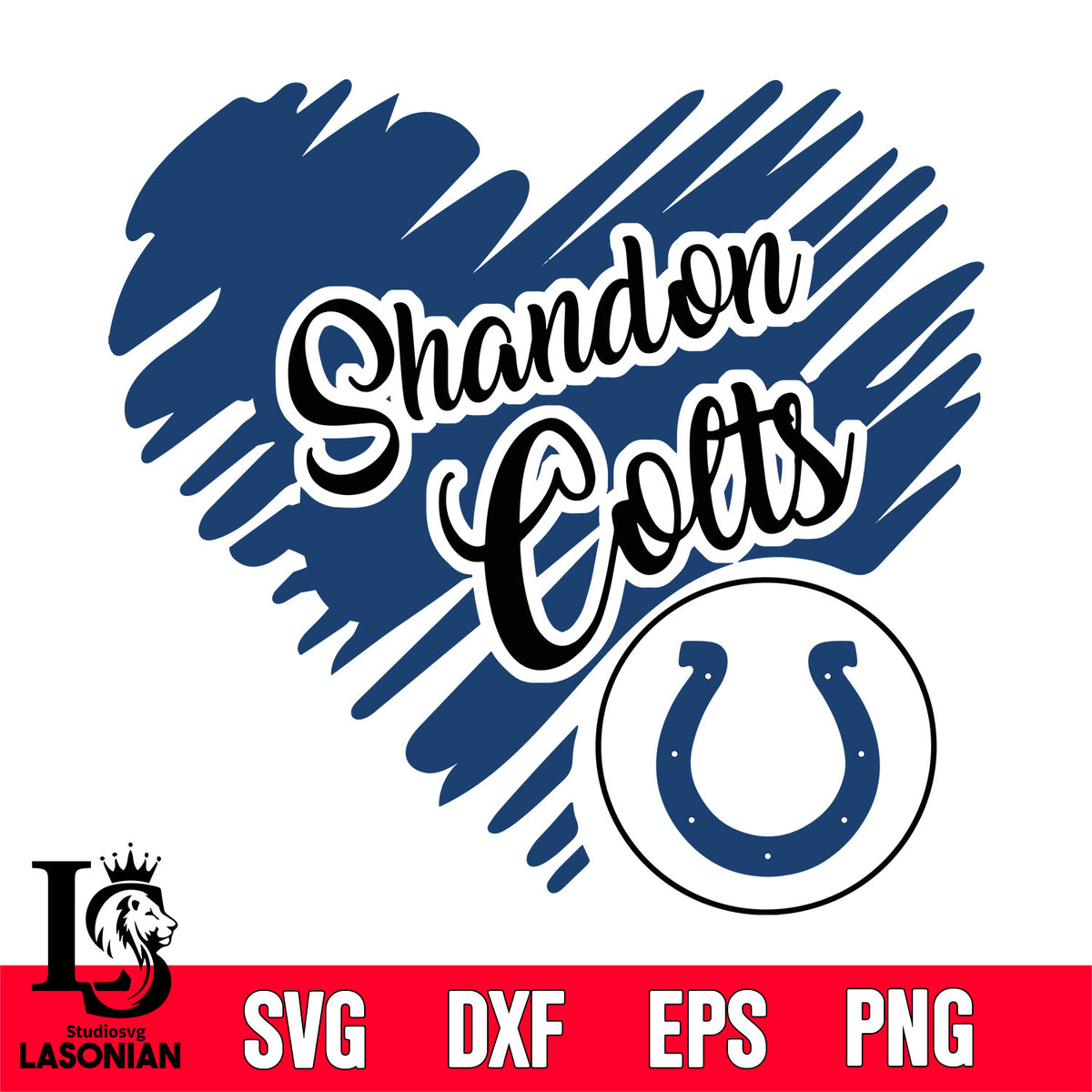 Shandon Colts Logo, Shandon Colts Heart NFL Svg Dxf Eps Png file ...