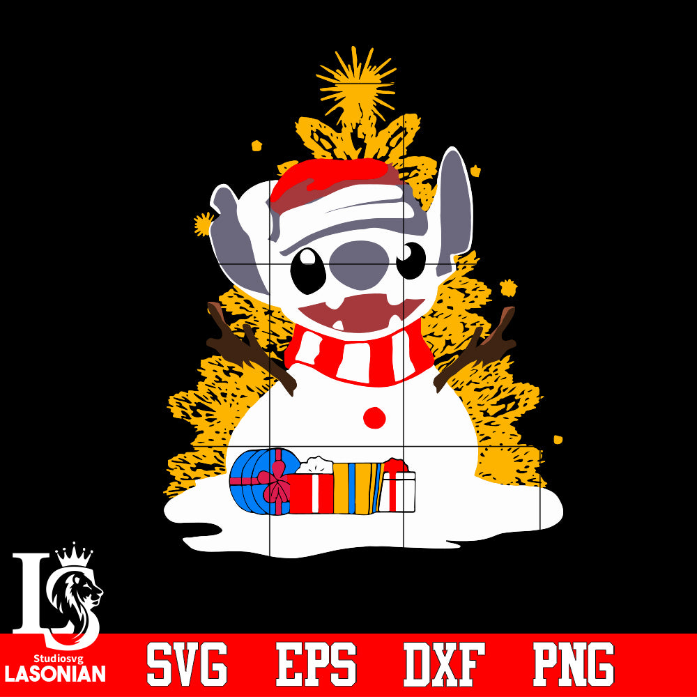 Stitch Stitch Snowman, merry christmas Svg Dxf Eps Png file – lasoniansvg