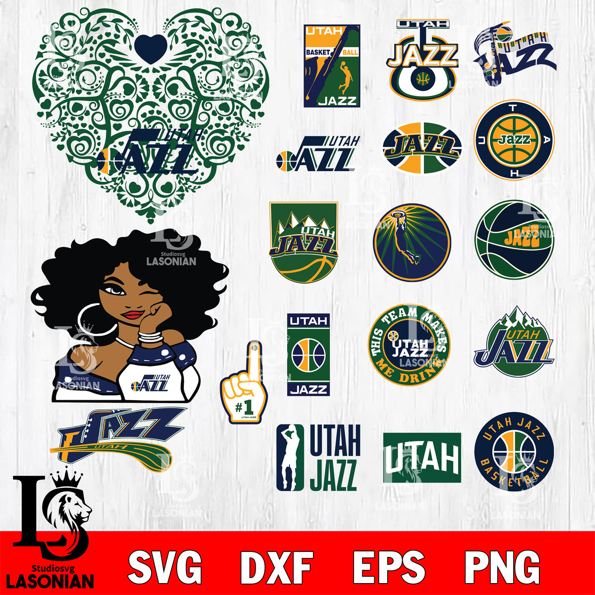 Utah Jazz svg eps dxf png file – lasoniansvg