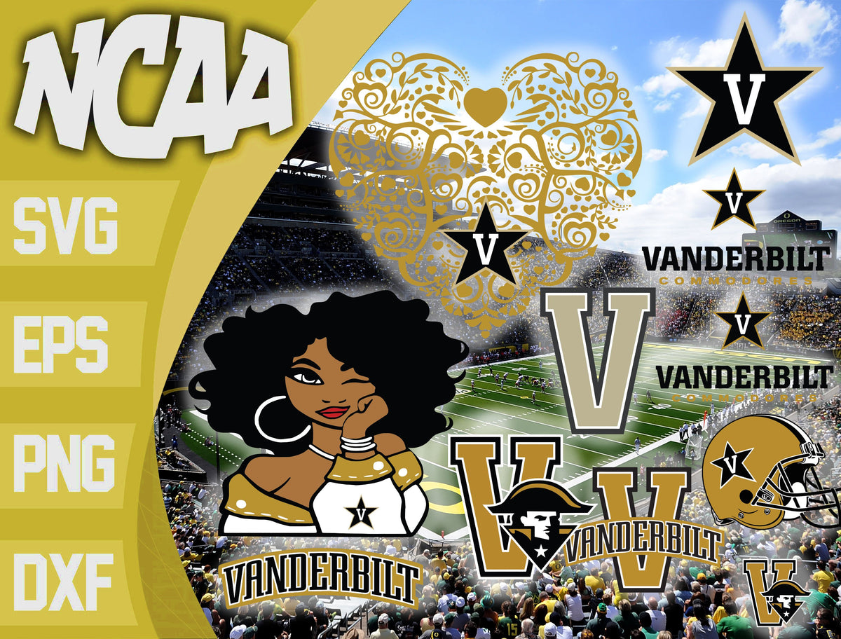Bundle Vanderbilt Commodores svg eps dxf png file , Bundle NCAA ...