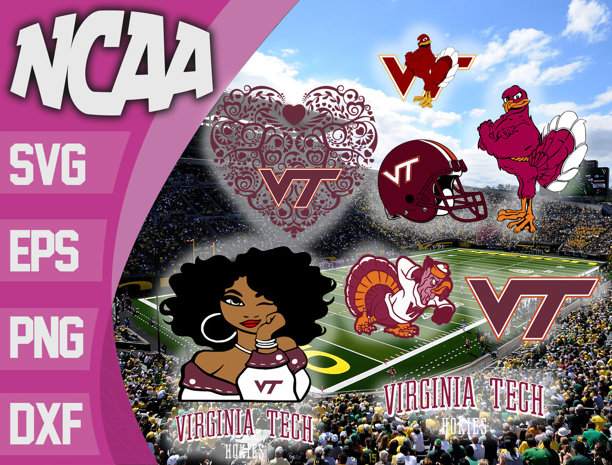 Bundle Virginia Tech Hokies svg eps dxf png file , Bundle NCAA ...