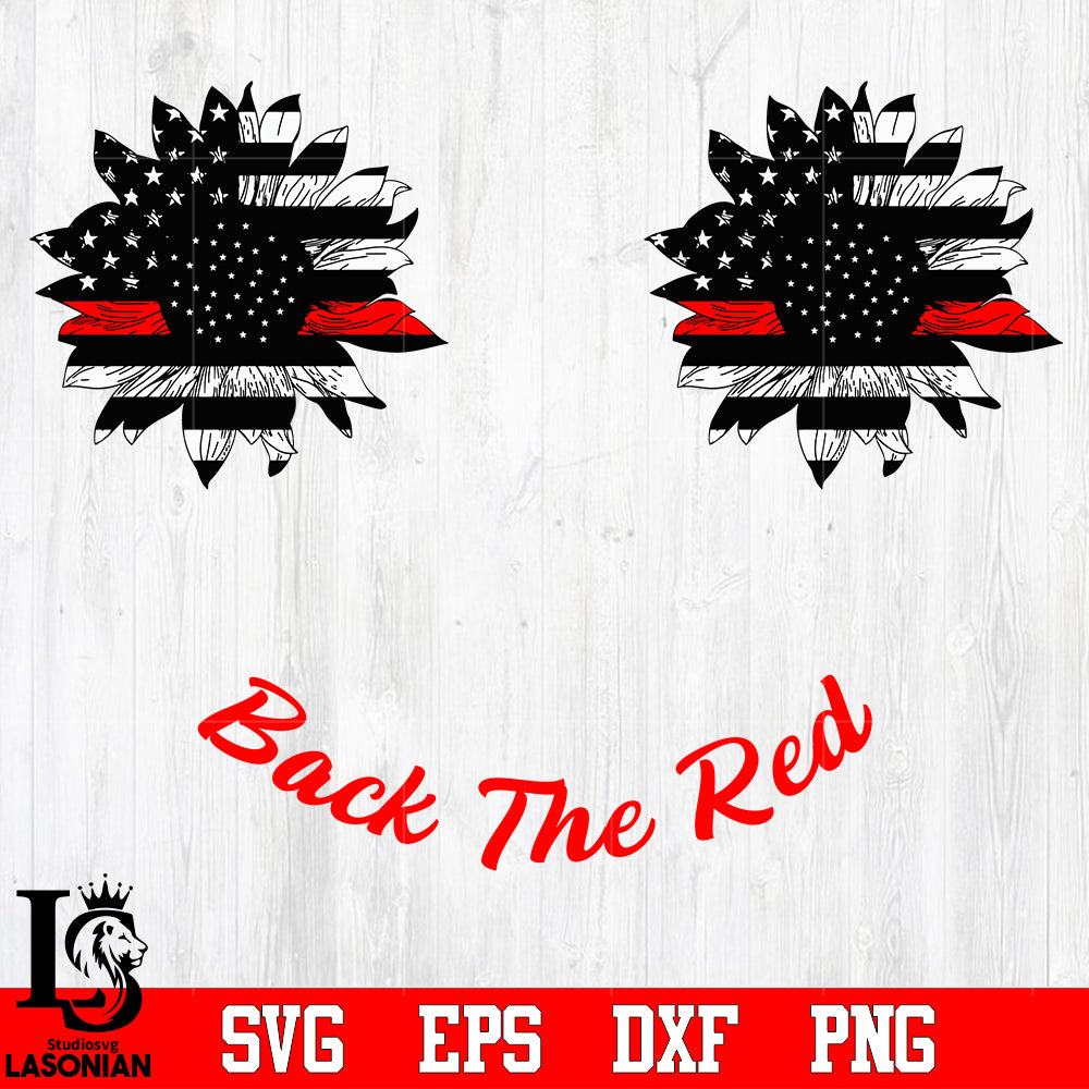 back the red sunflower svg dxf eps png file – lasoniansvg