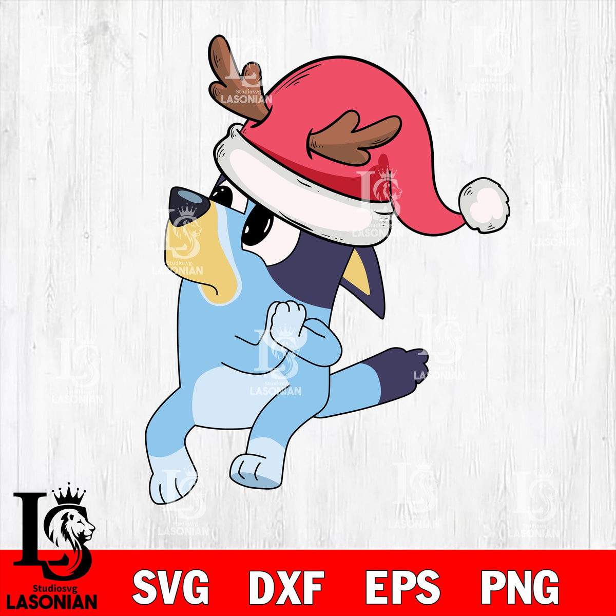 bluey christmas 12 svg eps dxf png file, digital download – lasoniansvg