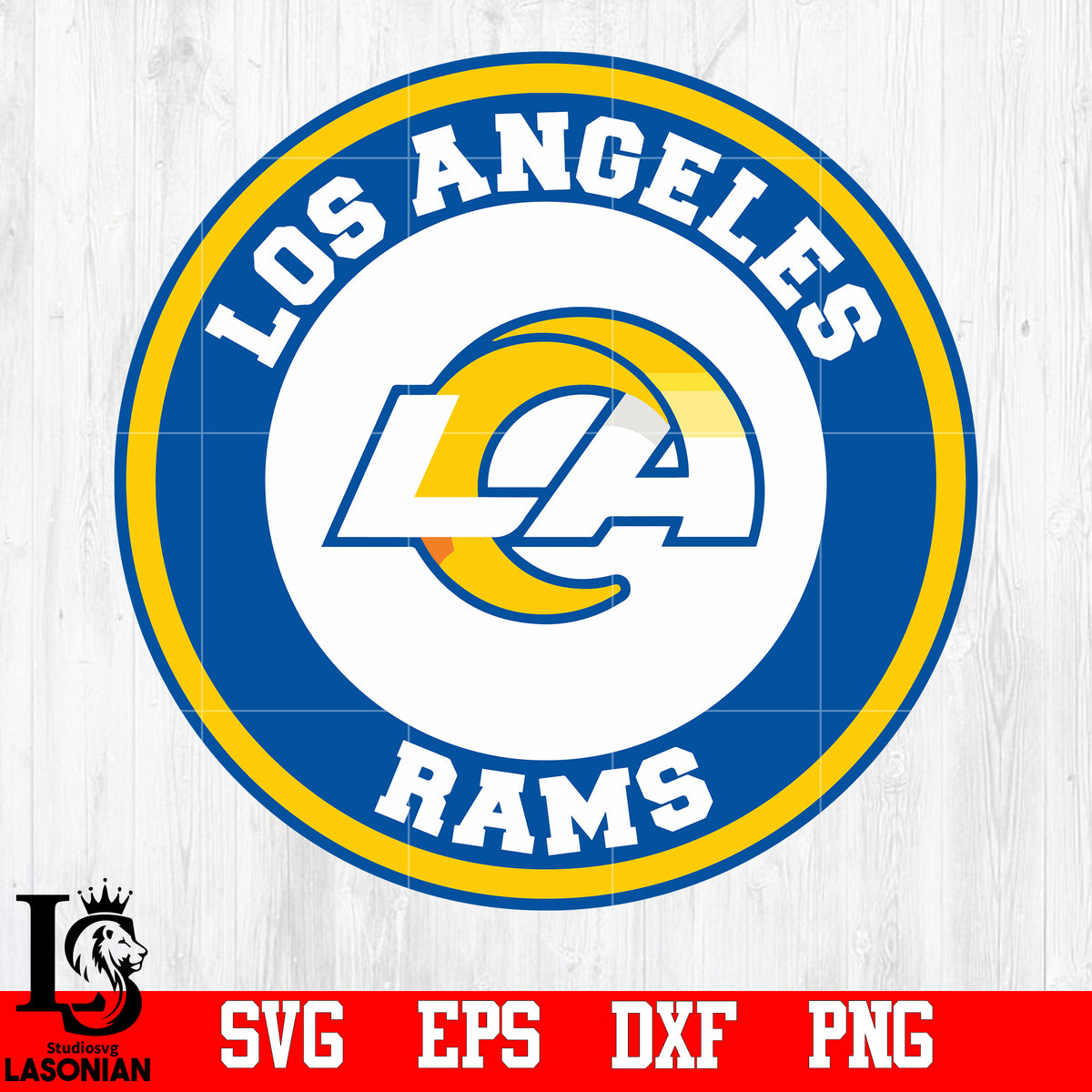 circle Los Angeles Rams svg,eps,dxf,png file – lasoniansvg