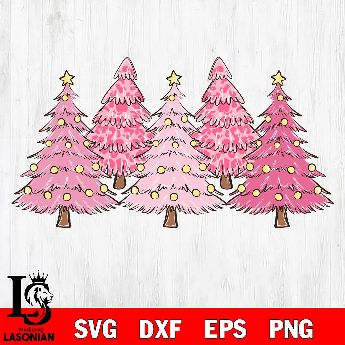 pine tree pink svg eps dxf png file, digital download – lasoniansvg